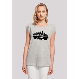 F4NT4STIC Damen T-Shirt "Cities Collection - New York skyline", grau, Gr. XS, Obermaterial: 100% Baumwolle, Shirts, Print