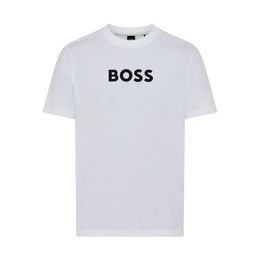 BOSS Green Damen T-Shirtwei&szlig;100, Gr. XXL, unifarben, Single Jersey, Obermaterial: 100% Baumwolle, Shirts, Rundhalsausschnitt, Regular Fit,