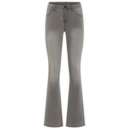 Arizona Damen Bootcut-Jeans "Ultra-Stretch", grau, Basic, Gr. 44, Denim/Jeans, Obermaterial: 74% Baumwolle, 24% Polyester, 2% Elasthan, Jeans,