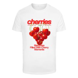 MisterTee Damen T-Shirt "MisterTee Cherry Moments Tee"wei&szlig;, Gr. XL, bedruckt, 100% Baumwolle, Shirts