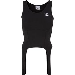Karl Kani Damen Muskelshirt "Karl Kani Damen KW241-002-1 Karl Kani Og Corset Strap Top"schwarz, Gr. XXS, bedruckt, 95% Baumwolle, 5% Elasthan, Shirts