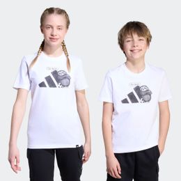 Jungen T-Shirt "J YAY SPORT T", wei&szlig;, Gr. 176, adidas Sportswear, Obermaterial: 100% Baumwolle, Shirts, f&uuml;r Kinder, mit auff&auml;lliger Grafik, aus