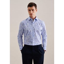 Seidensticker Herren Businesshemd "X-Slim", blau, Gr. 37, Paisley, 100% Baumwolle, Hemden, X-Slim 1/1 Kentkragen Paisley
