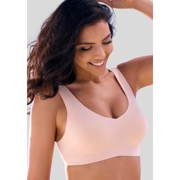 Damen Bralette-BH, NUANCE BY LASCANA, Gr. XS, braun, Microtouch, Obermaterial: 82% Polyamid, 18% Elasthan, Basic, BHs, SEAMLESS, ohne B&uuml;gel mit