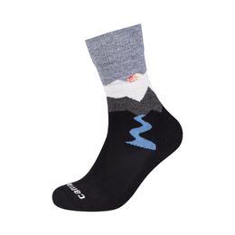 Camano Damen Socken "function", Gr. 43, schwarz, Materialmix, mehrfarbig, Socken, verst&auml;rkt an Ferse und Spitze, Merino-Wollanteil, weiche Zehennaht