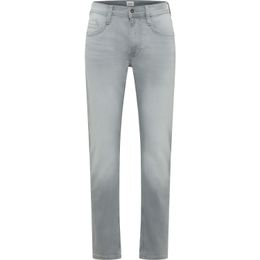 Mustang Herren Slim-fit-Jeans "Herren Style Oregon Slim K", grau, Gr. 34, unifarben, Denim/Jeans, 82% Baumwolle, 17% Polyester, 1% Elasthan, Jeans