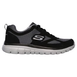 Skechers Herren Sneaker "BURNS-AGOURA", Gr. 45schwarz, grau, Leder, Textil, Schuhe, Schn&uuml;rschuh, Sportschuh mit Memory Foam