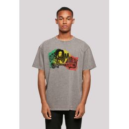 F4NT4STIC Herren T-Shirt "Bob Marley Chords Reggae Music", grau, Gr. M, Obermaterial: 100% Baumwolle, Shirts, Premium Qualit&auml;t, Musik, By Rock Off