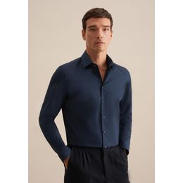 Seidensticker Herren Businesshemd "Slim", blau, Gr. 43, gepunktet, 100% Baumwolle, Hemden, Slim 1/1 Kentkragen Punkte