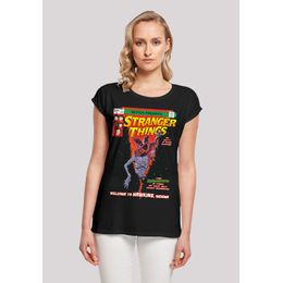 F4NT4STIC Damen T-Shirt "Stranger Things Comic Cover", schwarz, Gr. M, Obermaterial: 100% Baumwolle, Shirts, Premium Qualit&auml;t
