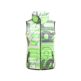 SOCCX Damen Steppweste, gr&uuml;n, Gr. XL, bedruckt, Steppware, Material: 100% Polyamid, Futter: 100% Polyester, F&uuml;llung: 100% Polyester, Westen, mit
