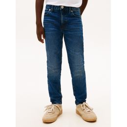 Gerade Jeans Tommy Hilfiger "STRAIGHT DARK JEANS", Jungen, Gr. 14 (164), N-Gr, denim schwarz 01, Denim/Jeans, Obermaterial: 98% Baumwolle, 2% Elasthan, unifarben, regular fit lang, Jeans, Regular fit, f&uuml;r Kinder bis 16 Jahre