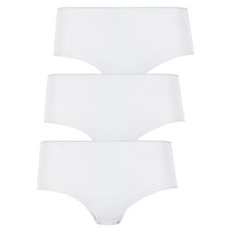 Nina von C. Damen Panty "3er Pack Damen Shorty Secret", Gr. 38, wei&szlig;, Stoff, Obermaterial: 95% Polyamid PA. 5% Elasthan EL., Unterhosen