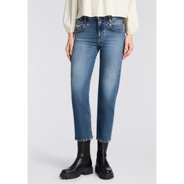 Herrlicher Damen 5-Pocket-Jeans "Breezy Cropped Denim", blau, Gr. 30, Denim/Jeans, Obermaterial: 99% Baumwolle, 1% Elasthan, Jeans, Straight Fit
