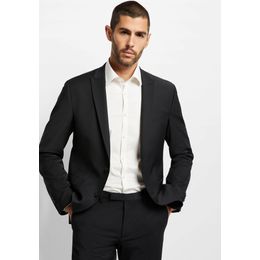 Cinque Herren Baukastensakko "CICASTELLO", schwarz, Gr. 48, unifarben, Obermaterial: 53% Polyester, 43% Schurwolle, 4% Elasthan, Sakkos, Slim-Fit