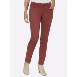 Inspirationen Damen Stretch-Jeans, rot, Gr. 40, unifarben, 96% Baumwolle, 4% Elasthan, Jeans