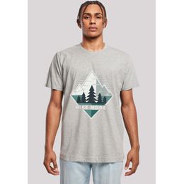 F4NT4STIC Damen T-Shirt "Hike More Mountains", grau, Gr. M, Obermaterial: 100% Baumwolle, Shirts, Premium Qualit&auml;t