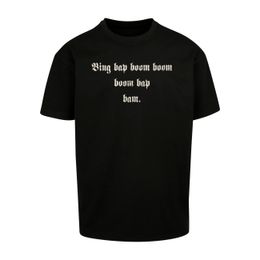 Damen T-Shirt "Upscale by Mister Tee Bing Bab Boom Heavy Oversize Tee"schwarz, Gr. XXL, UPSCALE BY MISTER TEE, bedruckt, 100% Baumwolle, Shirts