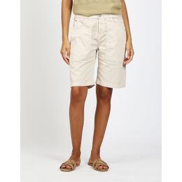 Stoffhose Gang "Gang Hosen Shorts 94NICA WORKER SHORTS", Damen, Gr. 24, asparagus, Gabardine, 97% Baumwolle, 3% Elasthan, Hosen Stoffhose