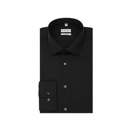 Seidensticker Herren Businesshemd "Schwarze Rose", schwarz, Gr. 37, unifarben, 100% Baumwolle, Hemden, X-Slim 1/1 Kentkragen Uni