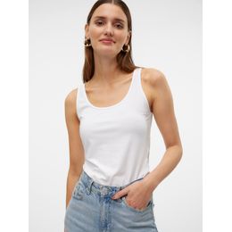 V&eacute;ro Moda VERO MODA Damen Tanktop "VMLULU LONG TANK TOP JRS GA NOOS", wei&szlig;, Gr. M, unifarben, Jersey, Obermaterial: 95% Baumwolle, 5% Elasthan, Tops,