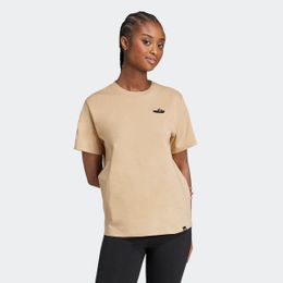 Damen T-Shirt "SLIDE TEE", beige, Gr. XL, adidas Sportswear, Obermaterial: 100% Baumwolle, Shirts, sportlicher Stil, kurze &Auml;rmel, ohne Verschluss,