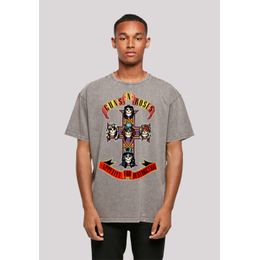 F4NT4STIC Damen T-Shirt "Guns 'n' Roses Appetite For Destruction", grau, Gr. XL, Obermaterial: 100% Baumwolle, Shirts, Premium Qualit&auml;t