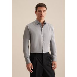 Seidensticker Herren Businesshemd "Schwarze Rose", grau, Gr. 40, unifarben, 100% Baumwolle, Hemden, Shaped 1/1 Kentkragen Uni