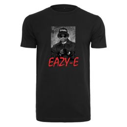 MisterTee Damen T-Shirt "MisterTee Herren Eazy E Logo Tee"schwarz, Gr. L, unifarben, 100% Baumwolle, Shirts