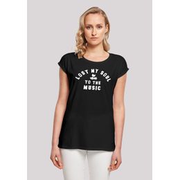 F4NT4STIC Damen T-Shirt "Woodstock Lost My Soul", schwarz, Gr. M, Obermaterial: 100% Baumwolle, Shirts, Print