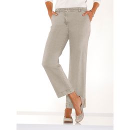Inspirationen Damen 7/8-Jeans, beige, Gr. 36, unifarben, 96% Baumwolle, 4% Elasthan, Jeans
