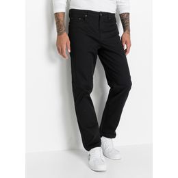 bonprix Herren Stretch-Hose "Classic Fit Stretch-Hose, Straight", schwarz, Gr. 102, Obermaterial: 98% Baumwolle, 2% Elasthan, Hosen, Classic Fit