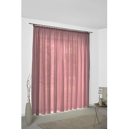 Vorhang WIRTH, B:141cm H:175cm, rot, Jacquard, Baumwolle, Polyester, Wohnzimmer, Gardinen, "Sunday", nach Ma&szlig;