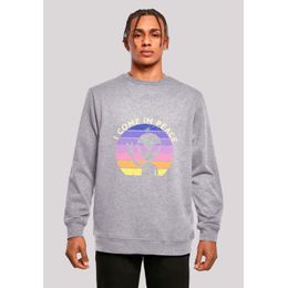 F4NT4STIC Herren Sweatshirt "Alien Peace Sunset", grau, Gr. XXL, Obermaterial: 50% Baumwolle, 50% Polyester, Sweatshirts, Premium Qualit&auml;t
