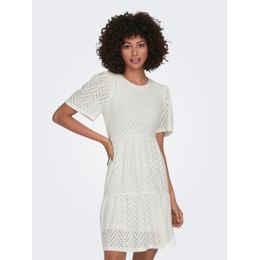 Jacqueline de Yong JDY Damen Minikleid "JDYCARLA CATHINKA S/S DRESS JRS NOOS", wei&szlig;, Gr. M, unifarben, Jersey, Obermaterial: 95% Polyester, 5% Elasthan, Kleider,
