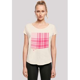 F4NT4STIC Damen T-Shirt "Karo Pink", beige, Gr. L, Obermaterial: 100% Baumwolle, Shirts, Print