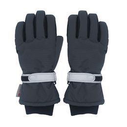 MaxiMo Kinder Thermohandschuhe, schwarz, Gr. 5, mehrfarbig, Stoff, Kunstfaser, Handschuhe, mit reflektierendem Verschluss, Fleecefutter,