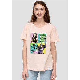 Recovered Damen T-Shirt "Pop Art Portrait", rot, Gr. S, bedruckt, 100% Baumwolle, Shirts, mit coolem Print