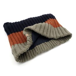 MaxiMo Jungen Loop, blau, Gr. 1, Strick, Materialmix, Modet&uuml;cher, Materialmix, gef&uuml;ttert, w&auml;rmend, Rippstruktur, bequem, weich