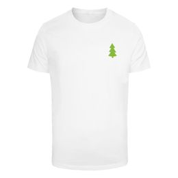 T-Shirt Merchcode "Merchcode Christmas Vibes Tee", Damen, Gr. L, wei&szlig;, 100% Baumwolle, bedruckt, normal, Rundhals, Shirts T-Shirt