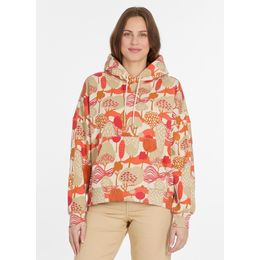 Ragwear Damen Kapuzensweatshirt "PIRITA PRINT"ecru, Gr. L, bedruckt, gemustert, Sweatware, Obermaterial: 70% Baumwolle, 30% Polyester, Sweatshirts