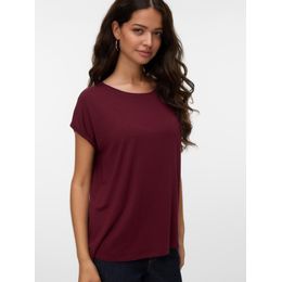 V&eacute;ro Moda VERO MODA Damen Rundhalsshirt "VMAVA PLAIN SS TOP GAJRS NOOS", lila, Gr. S, unifarben, Jersey, Obermaterial: 95% Lyocell, 5% Elasthan, Shirts,