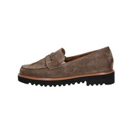 Paul Green Damen Slipper "Paul Green Slipper Veloursleder", Gr. 38,5, braun, Veloursleder, Schuhe