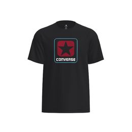 Converse Damen T-Shirt "BOX LOGO TEE"Converse schwarz, Gr. L, Obermaterial: 100% Polyester, Shirts, sportlicher Stil, aus Baumwolle und Polyester