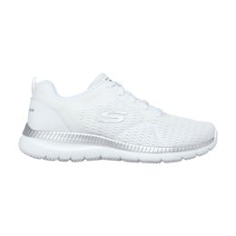 Skechers Damen Berufsschuh "BOUNTIFUL - QUICK PATH", Gr. 42, wei&szlig;, Lederimitat, Textil, Schuhe, Freizeitschuh, Halbschuh, Schn&uuml;rschuh mit