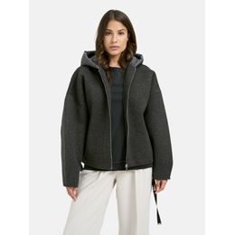 Smith & Soul SMITH & SOUL Damen Outdoorjackeanthrazit melange, Gr. XL, unifarben, Strick, Material: 70% Polyester, 30% Wolle, Jacken, mit verstellbarem Saum