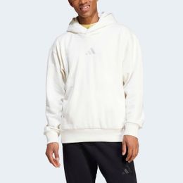 Kapuzensweatshirt adidas Sportswear "M A SZN FL HD", Herren, Gr. L, owei&szlig;, Obermaterial: 70% Baumwolle, 30% Polyester, Sweatshirts, weiches Fleecematerial