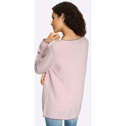Heine Damen Strickpullover "Twinset", rosa, Gr. 48, meliert, unifarben, 50% Viskose, 28% Polyester, 22% Polyamid, Pullover
