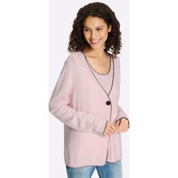 Strickpullover Heine "Twinset", Damen, Gr. 42, hellros&eacute;, meliert, 50% Viskose, 28% Polyester, 22% Polyamid, meliert, unifarben, Pullover Strickpullover