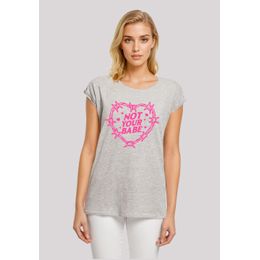 F4NT4STIC Damen T-Shirt "Unabh&auml;ngige Frau Not Your Babe Frauentag", grau, Gr. XXL, Obermaterial: 100% Baumwolle, Shirts, Premium Qualit&auml;t